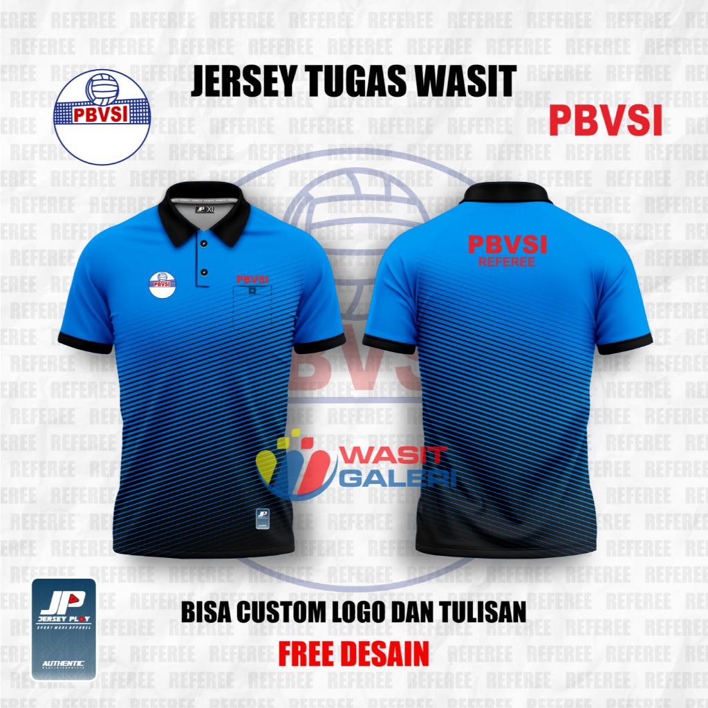 Jual JERSEY WASIT VOLI / VOLLY PRINTING PREMIUM BAJU POLO ( PBVSI ...