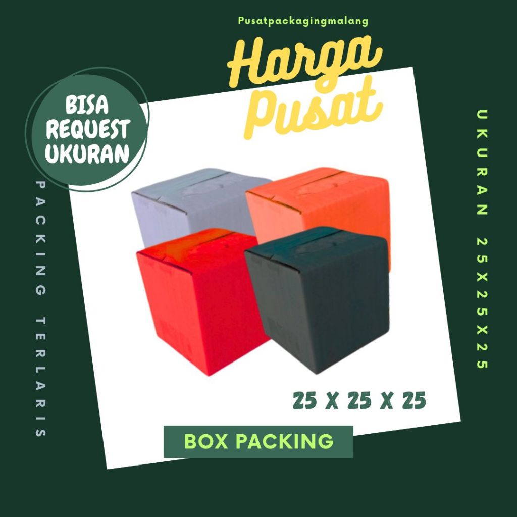 Jual Box 25x25x25 Kardus A1 Packing Karton Dus Kotak Kemasan Jamu Madu ...