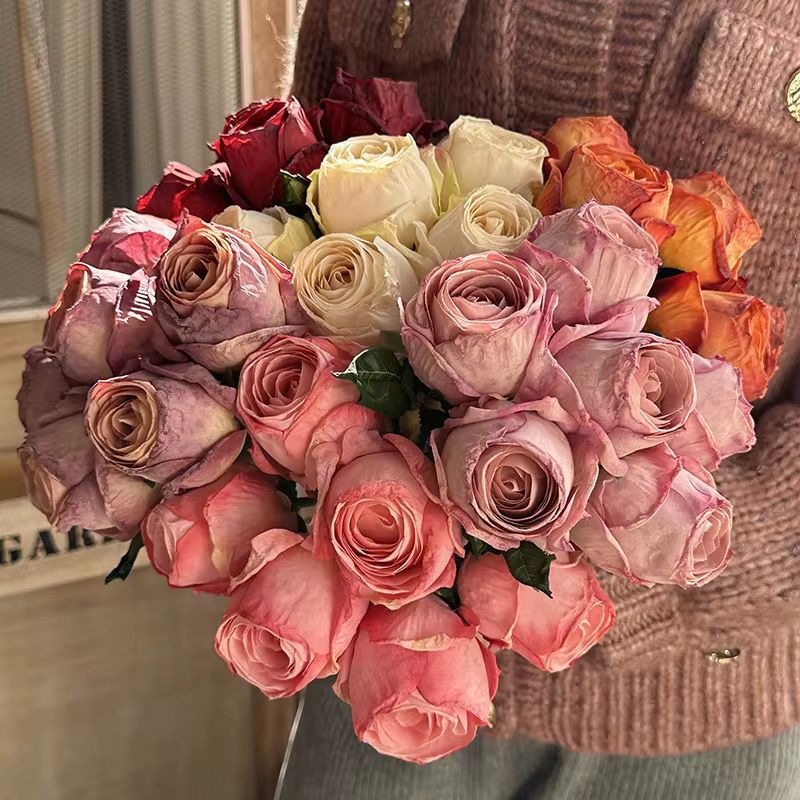 Jual Bunga Mawar Palsu/Harga Untuk 1 pcs/Bunga Mawar Kain Kertas ...