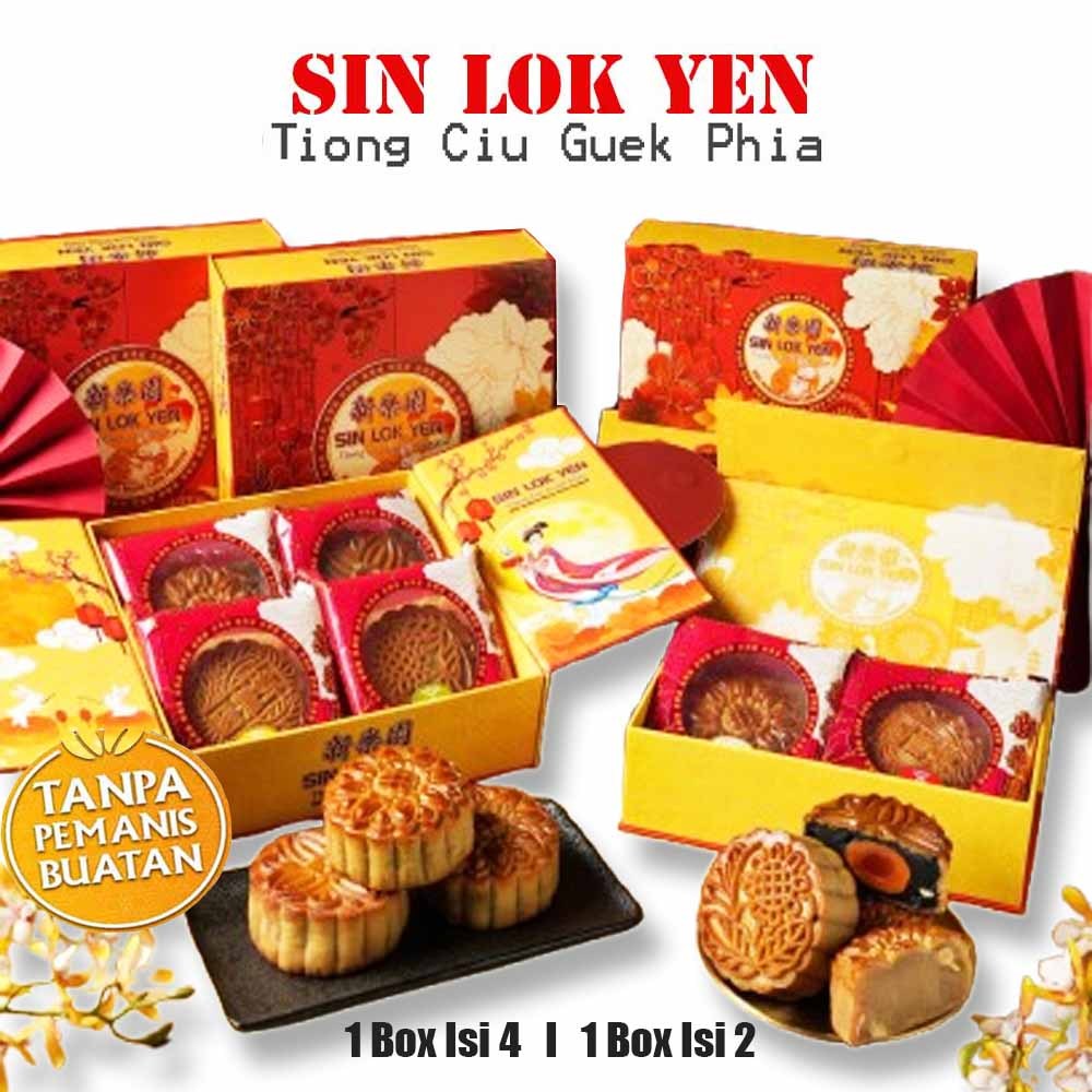 Jual 1 Box Isi 4 Kue Bulan Sin Lok Yen Tiong Ciu Guek Phia Mooncake 14 ...