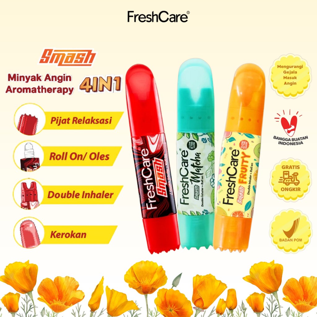 Jual FRESHCARE / FRESH CARE Smash Minyak Angin Aromatherapy 4 in 1 Ori ...