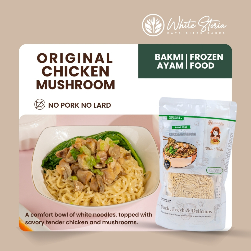 Jual WHITE STORIA - Bakmi Ayam Frozen Premium - White Noodles Original ...