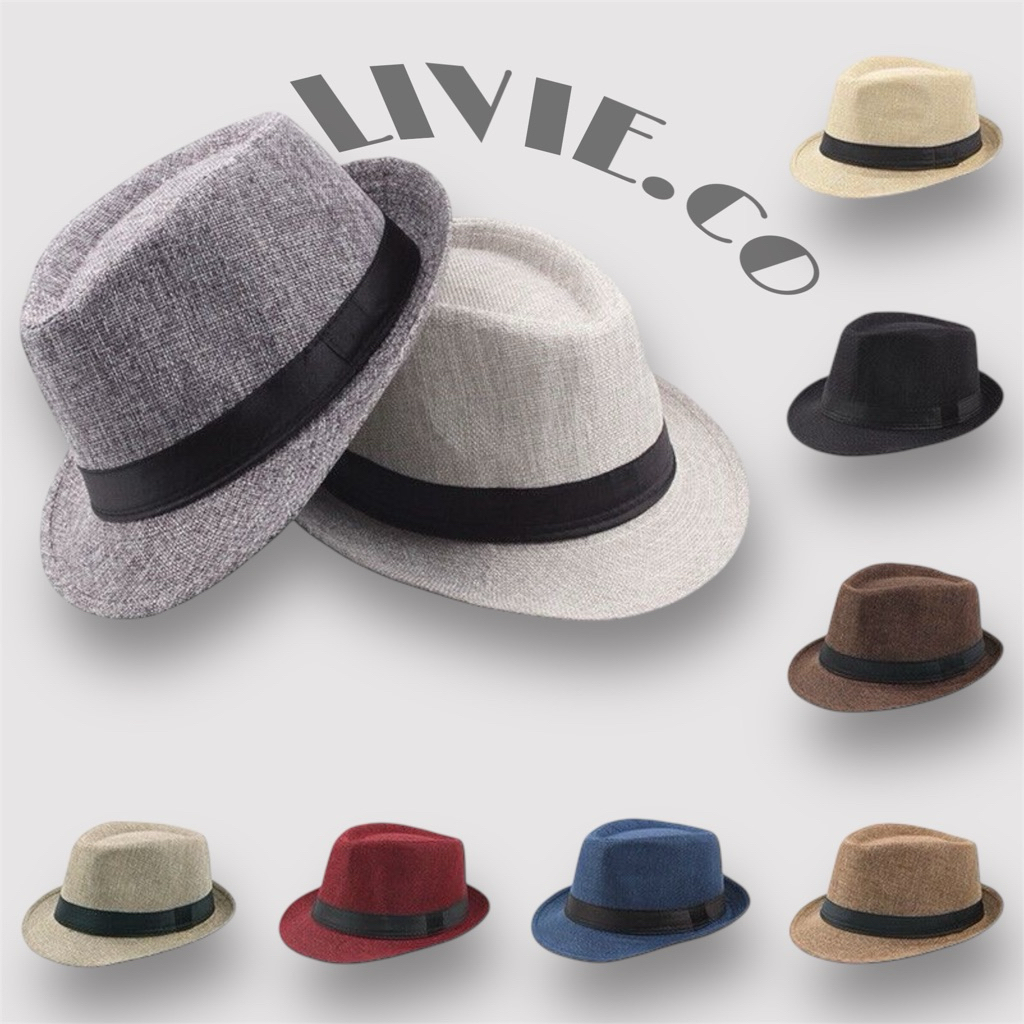 Jual COD| Topi Fedora Unisex| Topi Tompi| Hat Jazz Classic Vintage ...