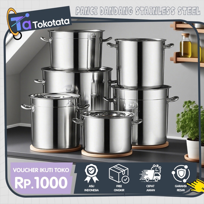 Jual Tokotata Panci Dandang Rebus 304 Stainless Steel Kapasitas Besar ...