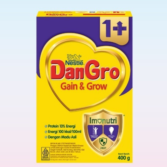 Jual SUSU NESTLE DANGRO GAIN & GROW 1+ 400 GR | Shopee Indonesia