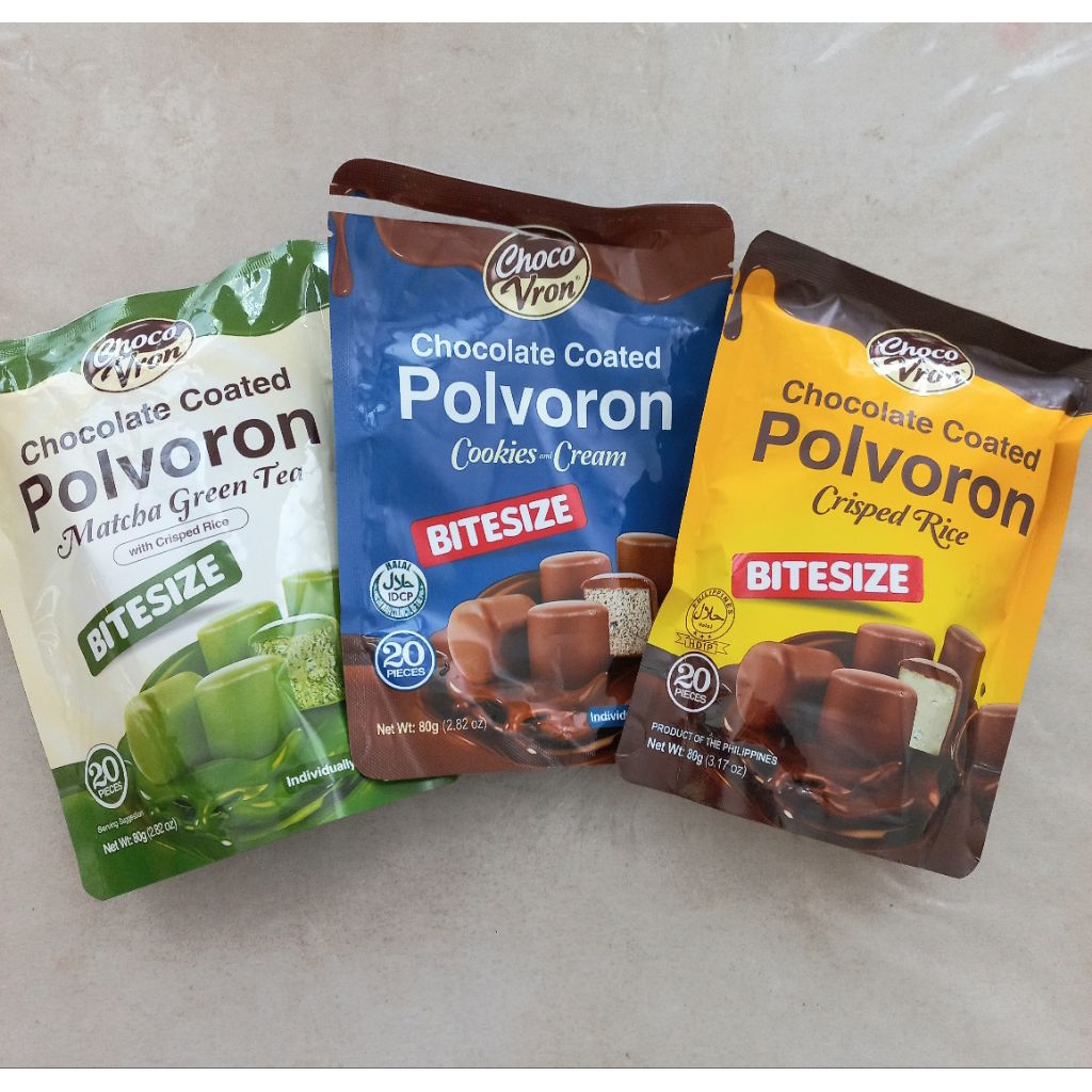 Jual choco vron polvoron cookies n cream/crispy rice/matcha ( READY ...