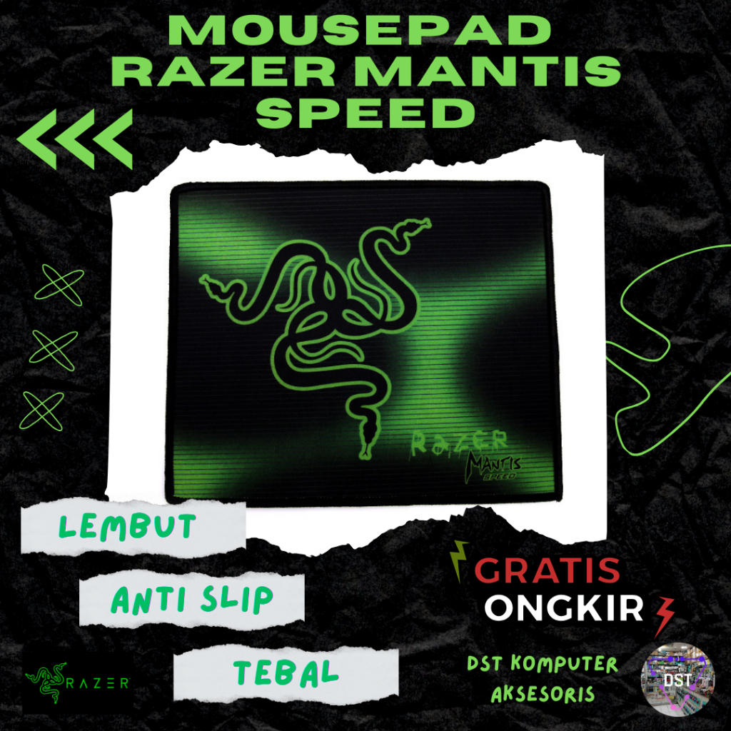 Jual Mousepad Razer Gaming Mantis Speed / OEM – Alas Mouse Besar Anti ...