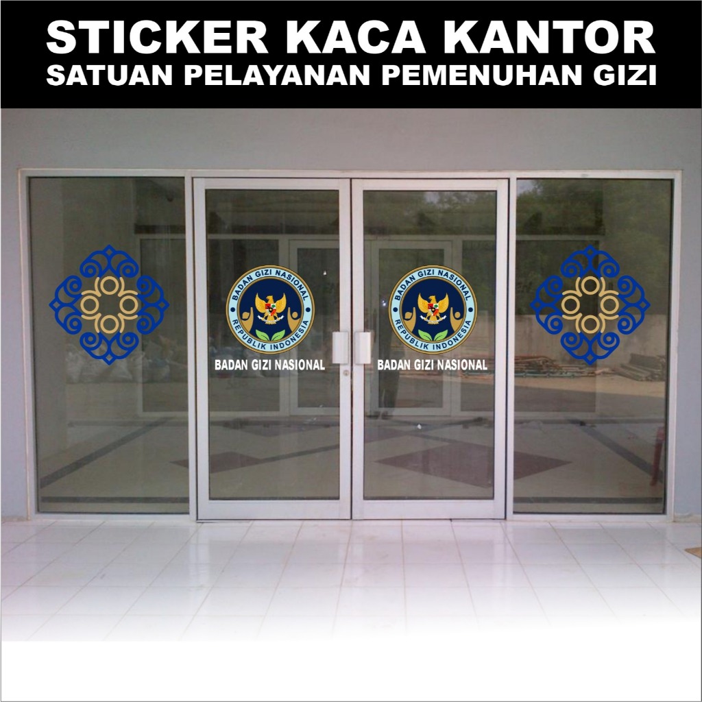 Jual STICKER KACA KANTOR LOGO BADAN GIZI NASIONAL STICKER LOGO MBG ...