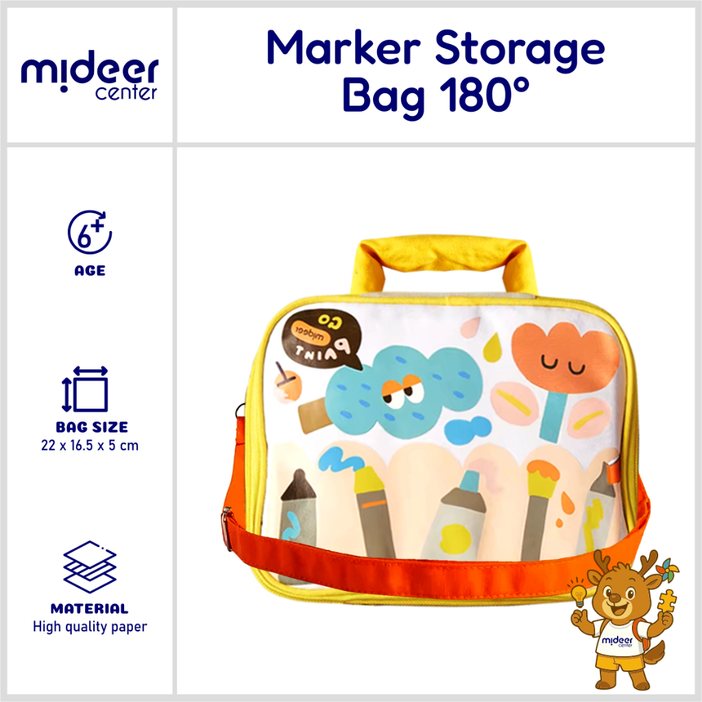 Jual Mideer Marker Storage Bag – Tas Penyimpanan Spidol 180° Buka Penuh ...