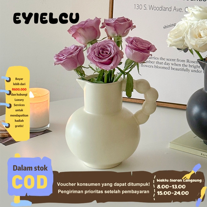 Jual Eyre (Favorit Pelanggan♕)Kreatif mutiara Prancis menangani vas kendi susu kendi susu vas ...