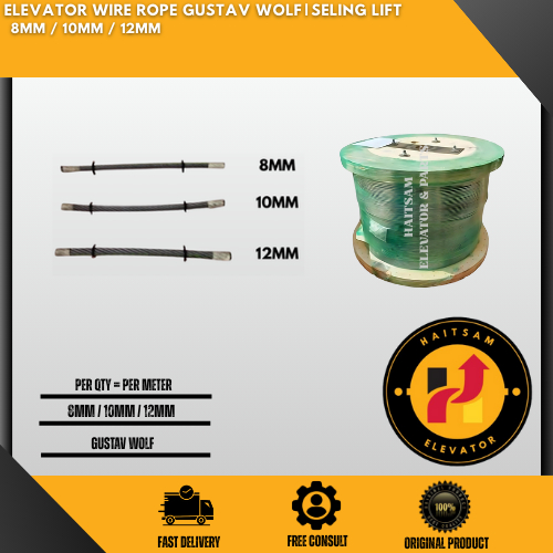 Jual ELEVATOR WIRE ROPE GUSTAV WOLF LIFT | SELING LIFT | SPAREPART LIFT | Shopee Indonesia