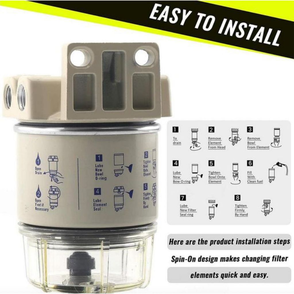 Jual R12T Marine Fuel Filter Water Separator Racor 140R Solar Tahan ...