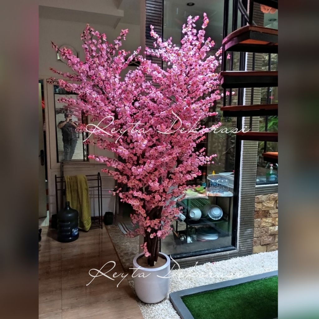 Jual Pohon Bunga Sakura Besar/sakura hias Plastik Artificial Dekorasi ...