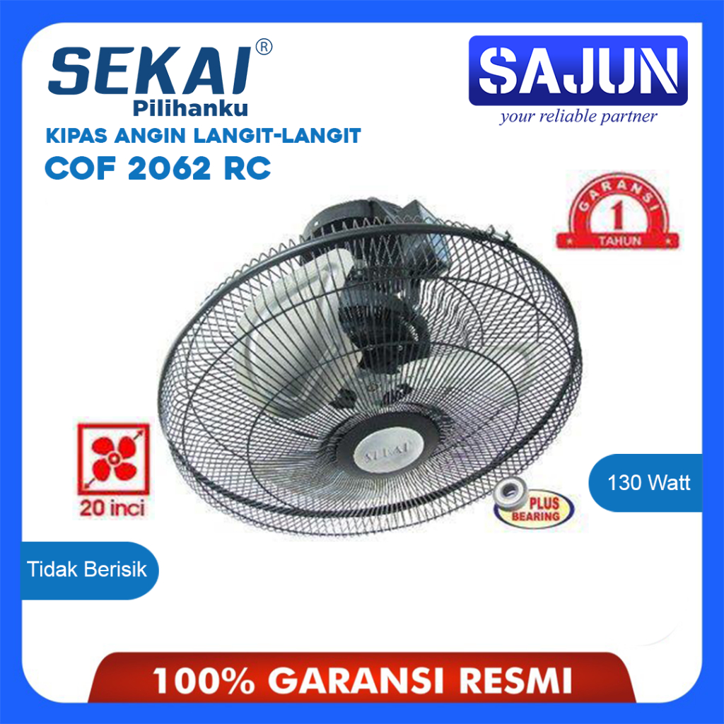 Jual SEKAI Kipas Angin Langit Langit COF 2062 RC Orbit Fan 20 Inch ...