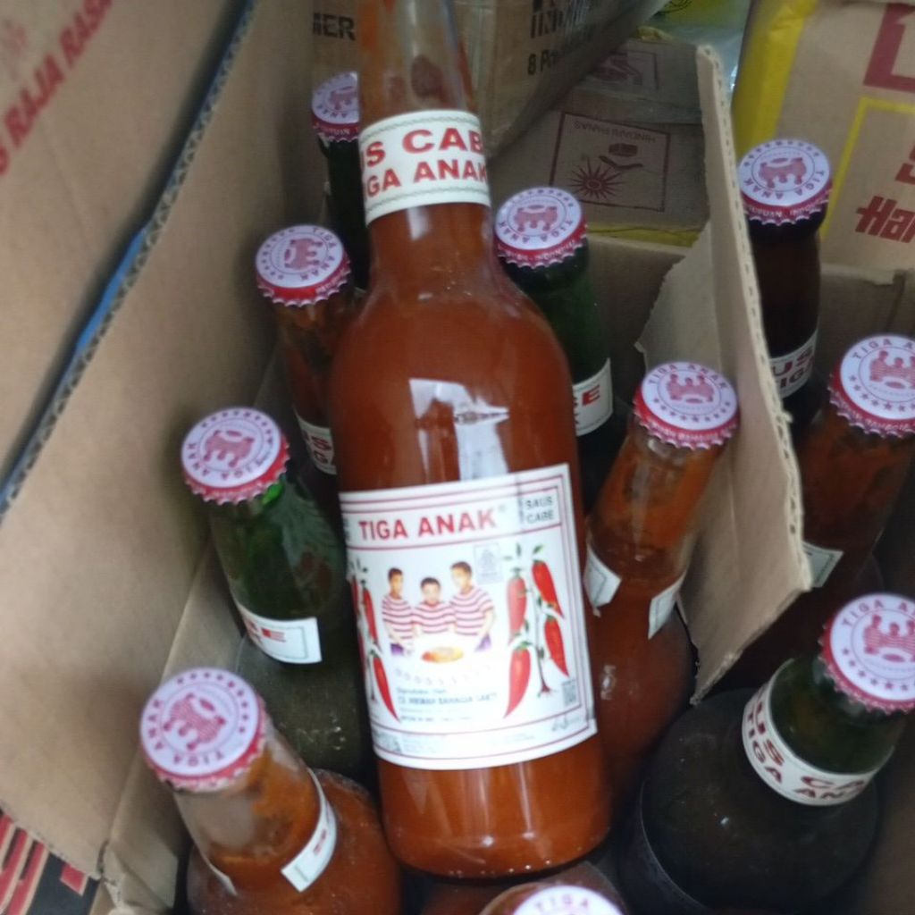 Jual Saos Sambal CAP TIGA ANAK Mie Ayam & Bakso 600ml KEMASAN BOTOL ...