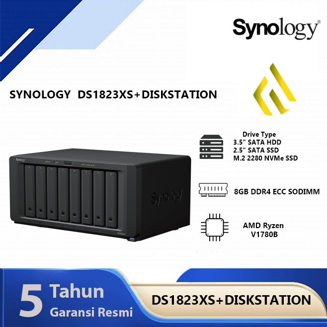 Jual Synology DS1823xs+ 8GB DiskStation 8-BAY NAS Storage Cloud DS ...