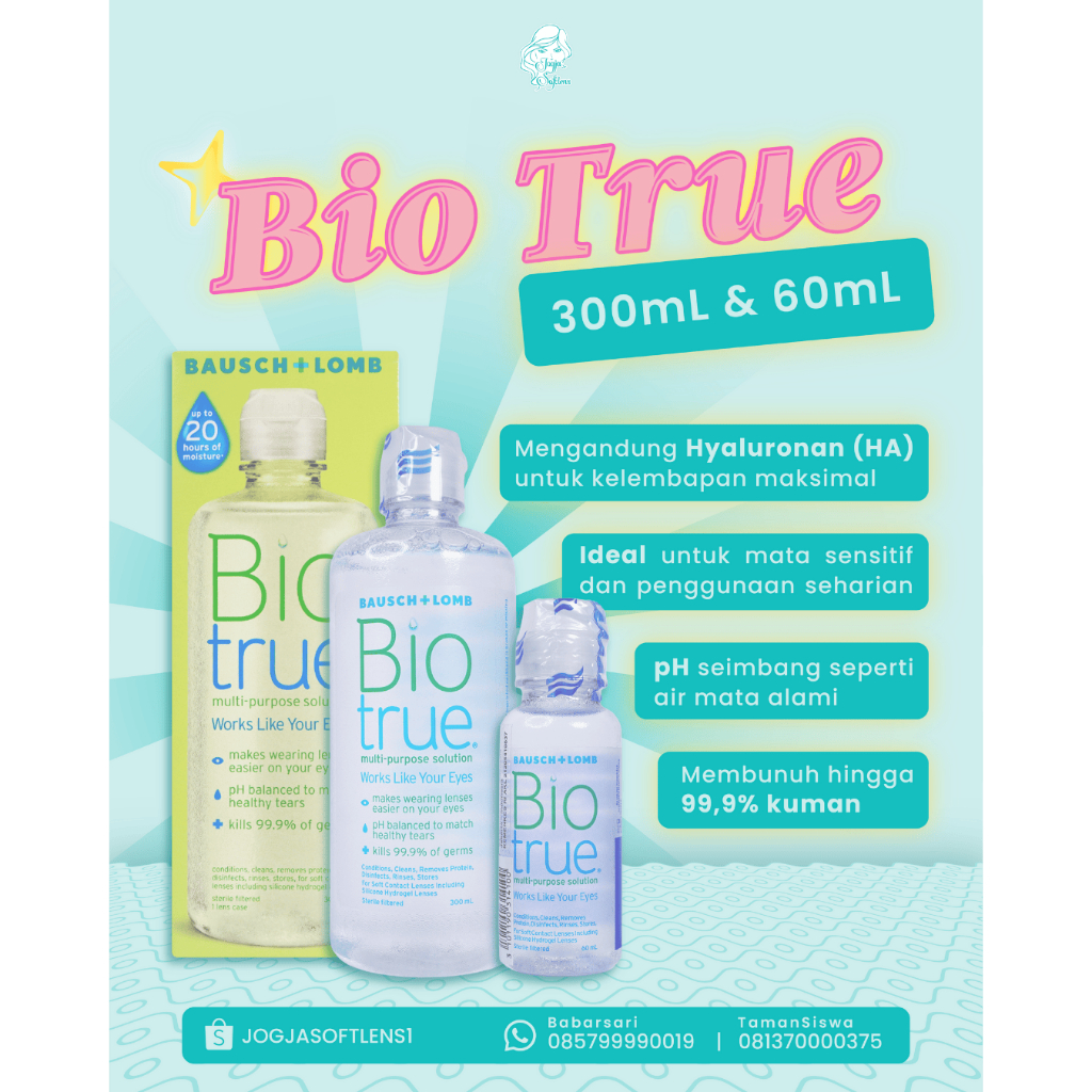 Jual 𝗝𝗢𝗚𝗝𝗔 𝗦𝗢𝗙𝗧𝗟𝗘𝗡𝗦 - Cairan Pembersih Softlens BIO TRUE by Bausch ...