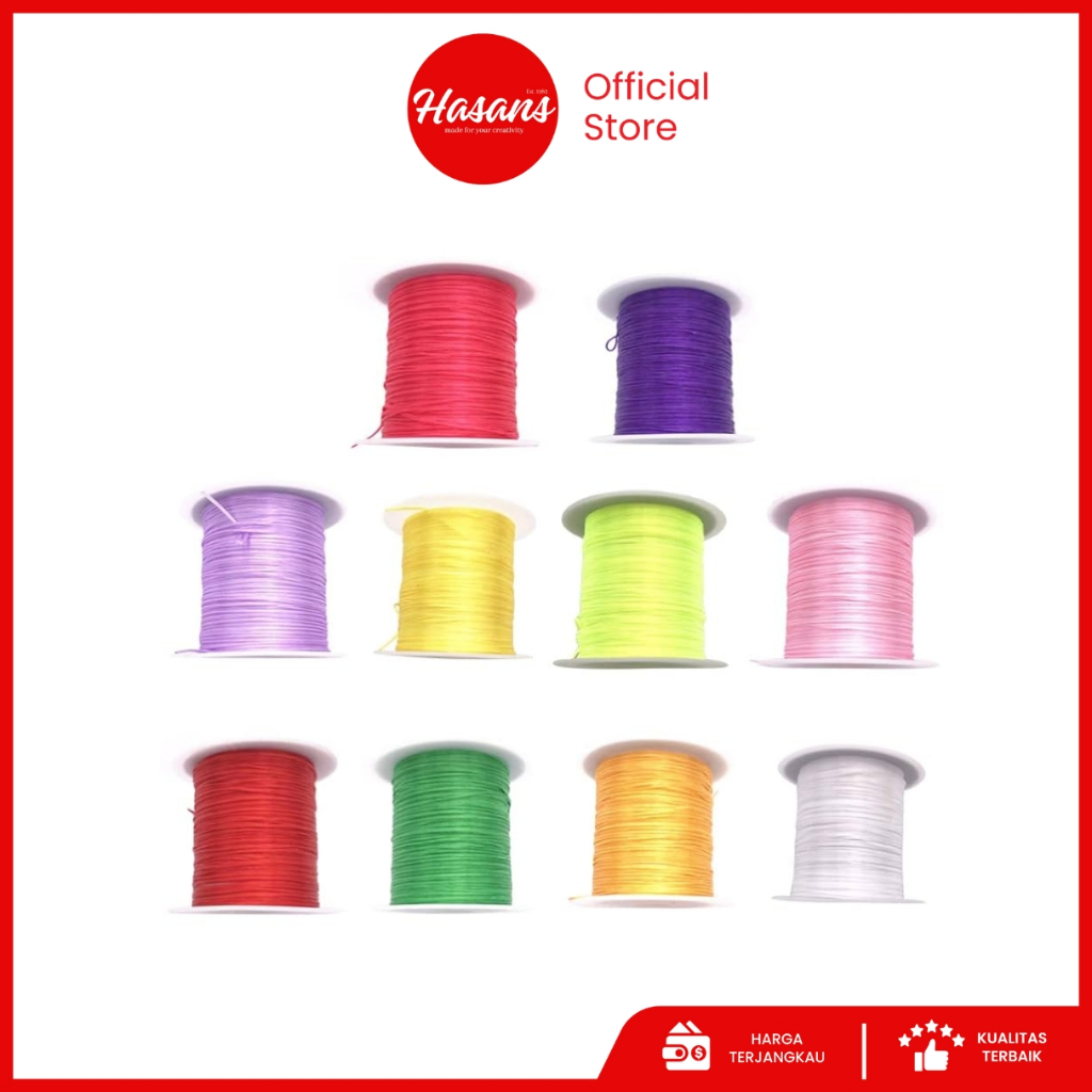 Jual Hasans / [1 Roll] Tali Benang Karet Serat Elastis / Tali Karet ...