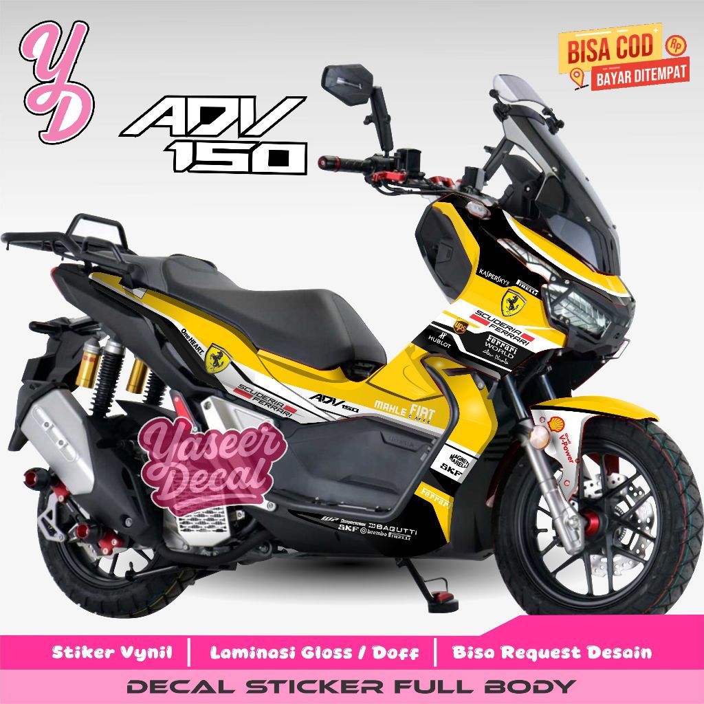 Jual DECAL ADV 150 FULL BODY CUSTOM STICKER HONDA ADV 150 DESAIN ...