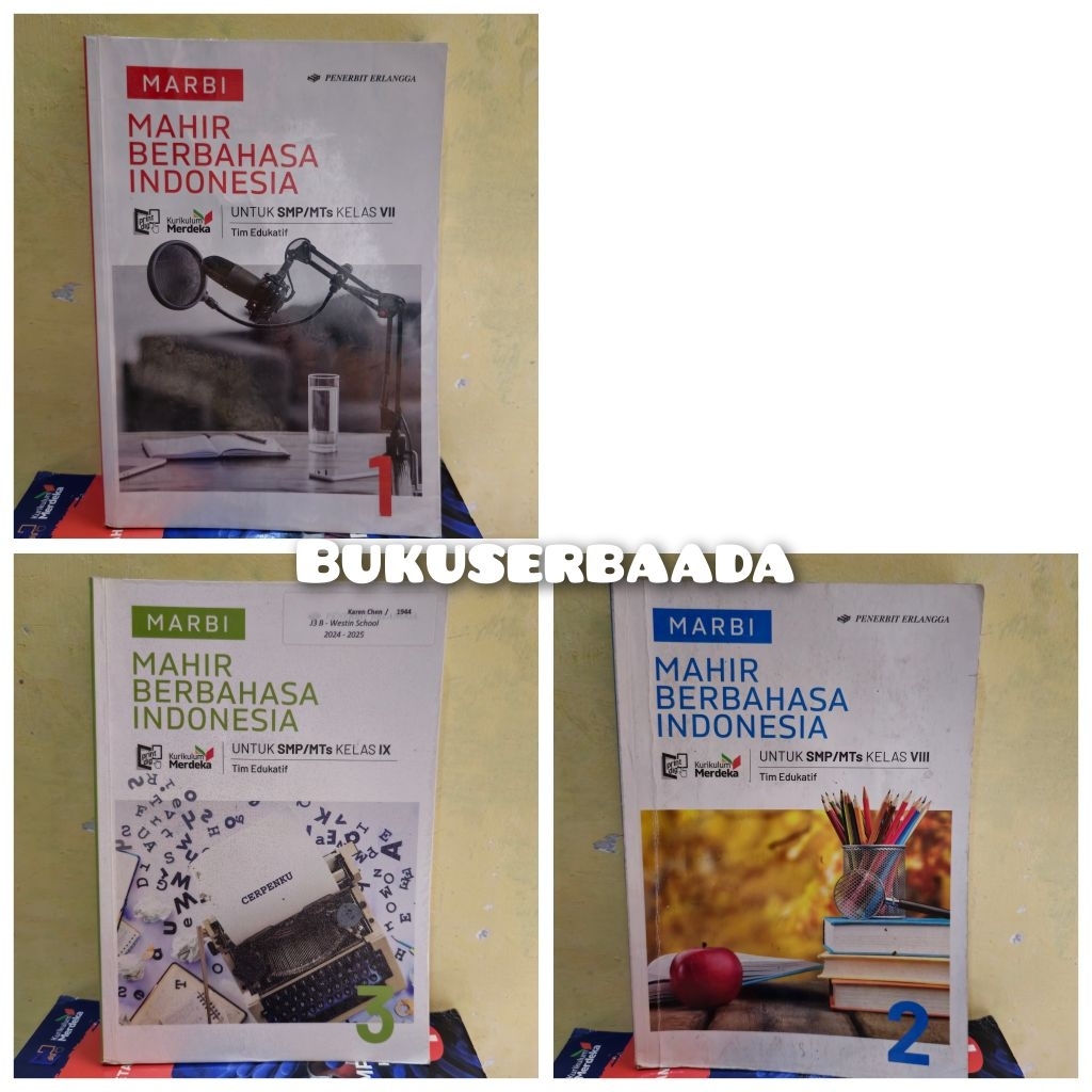 Jual BUKU BEKAS MARBI MAHIR BERBAHASA INDONESIA KELAS 1 2 3 SMP ...
