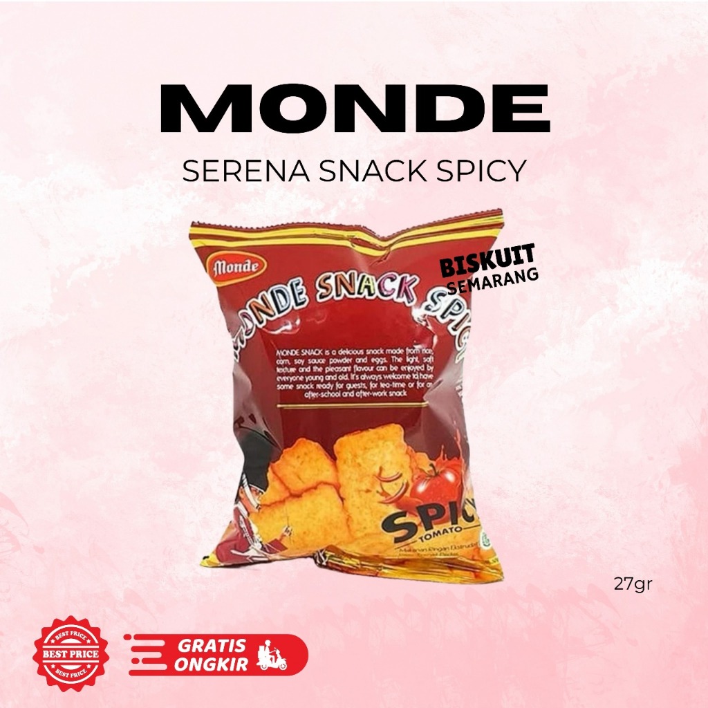 Jual Monde Snack Spicy 60 gr/27gr Serena Pedas Monde Snack | Shopee ...