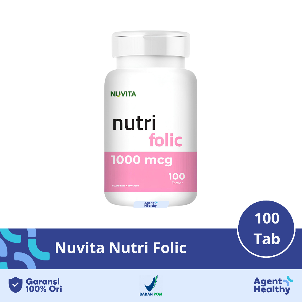 Jual Nuvita Nutri Folic 1000 mcg isi 100 Tablet - Memenuhi Kebutuhan ...