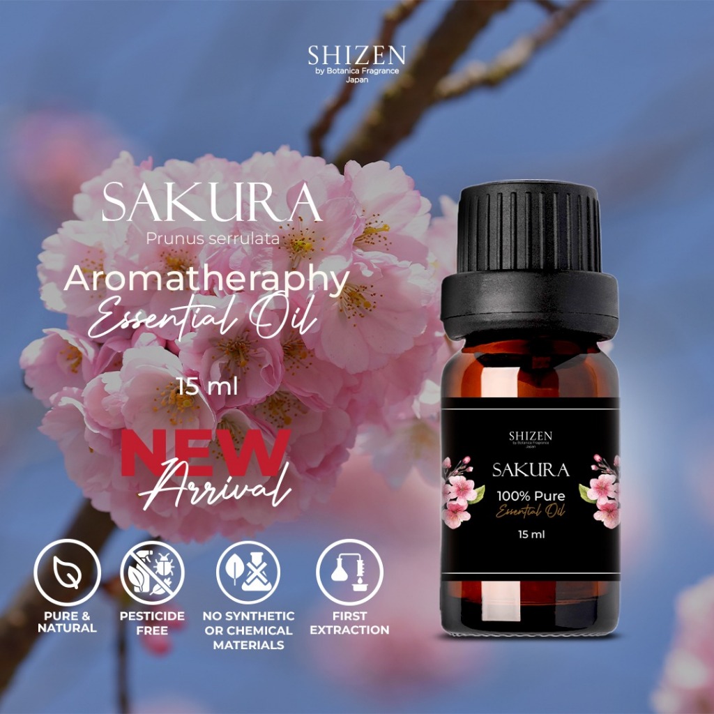 Jual Shizen Essential Oil Sakura 15ml – 100% Pure untuk diffuser dan ...