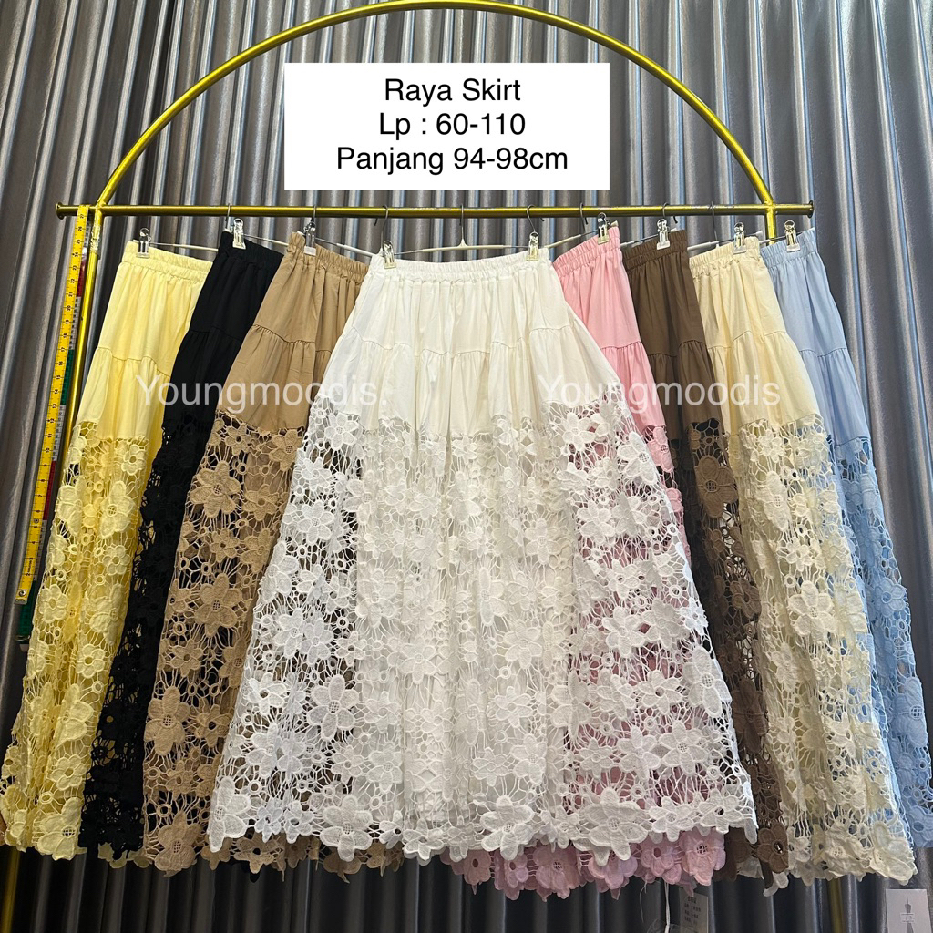 Jual Youngmoodis Raya skirt rok brokat motif vintage classic mewah ...