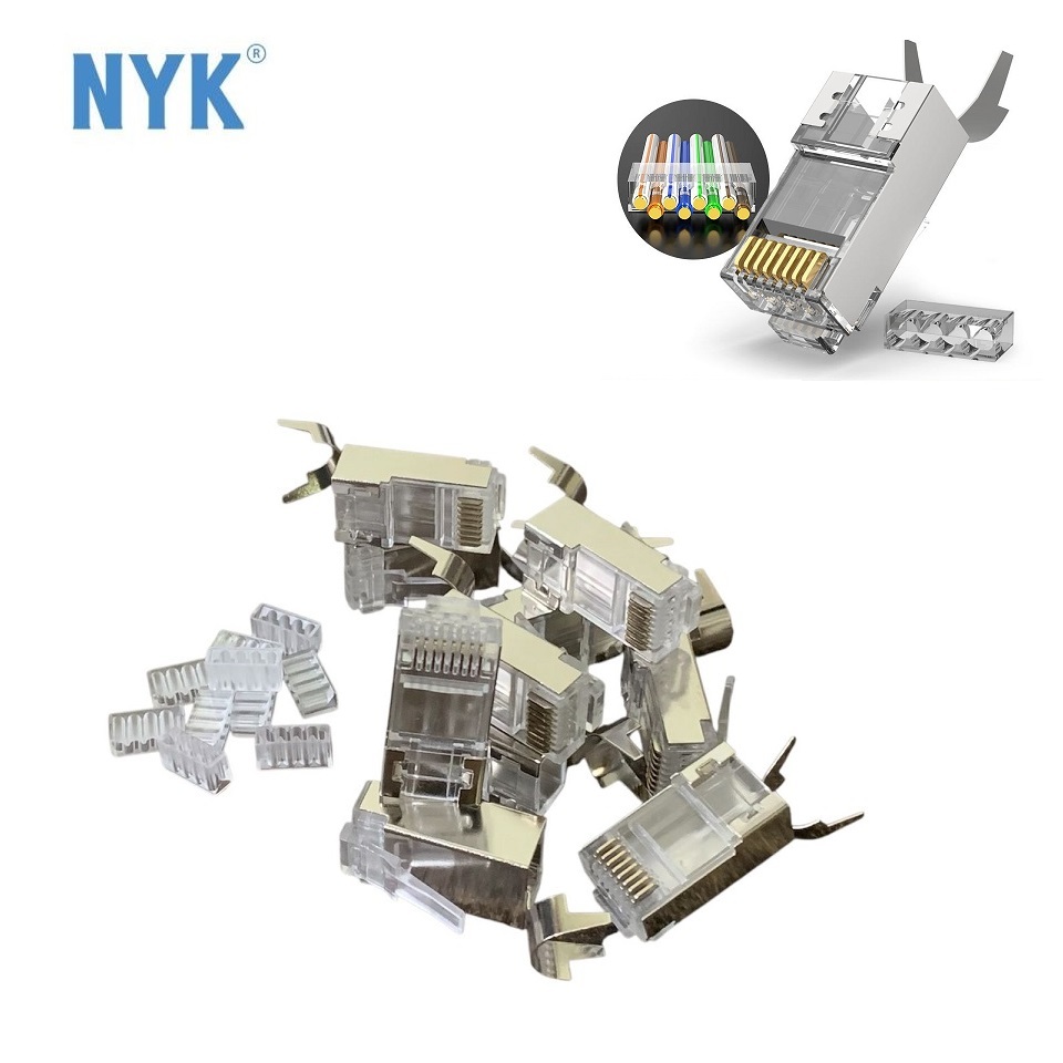 Jual NYK Konektor RJ45 FTP STP CAT7 Besi 10pcs bisa untuk CAT6 CAT6A ...
