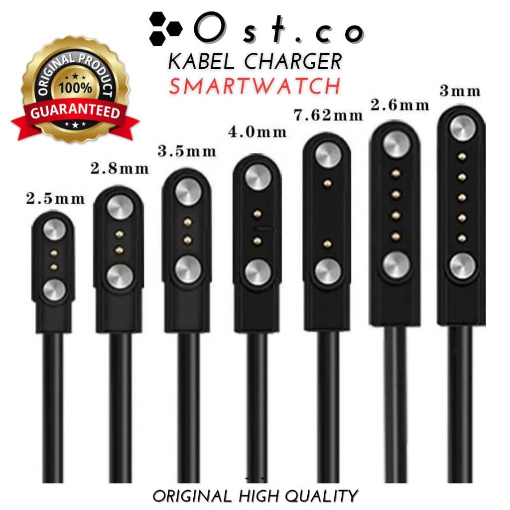 Jual Original Charger Smartwatch 2 Pin Kabel Cas Smart Watch Kabel Cas ...