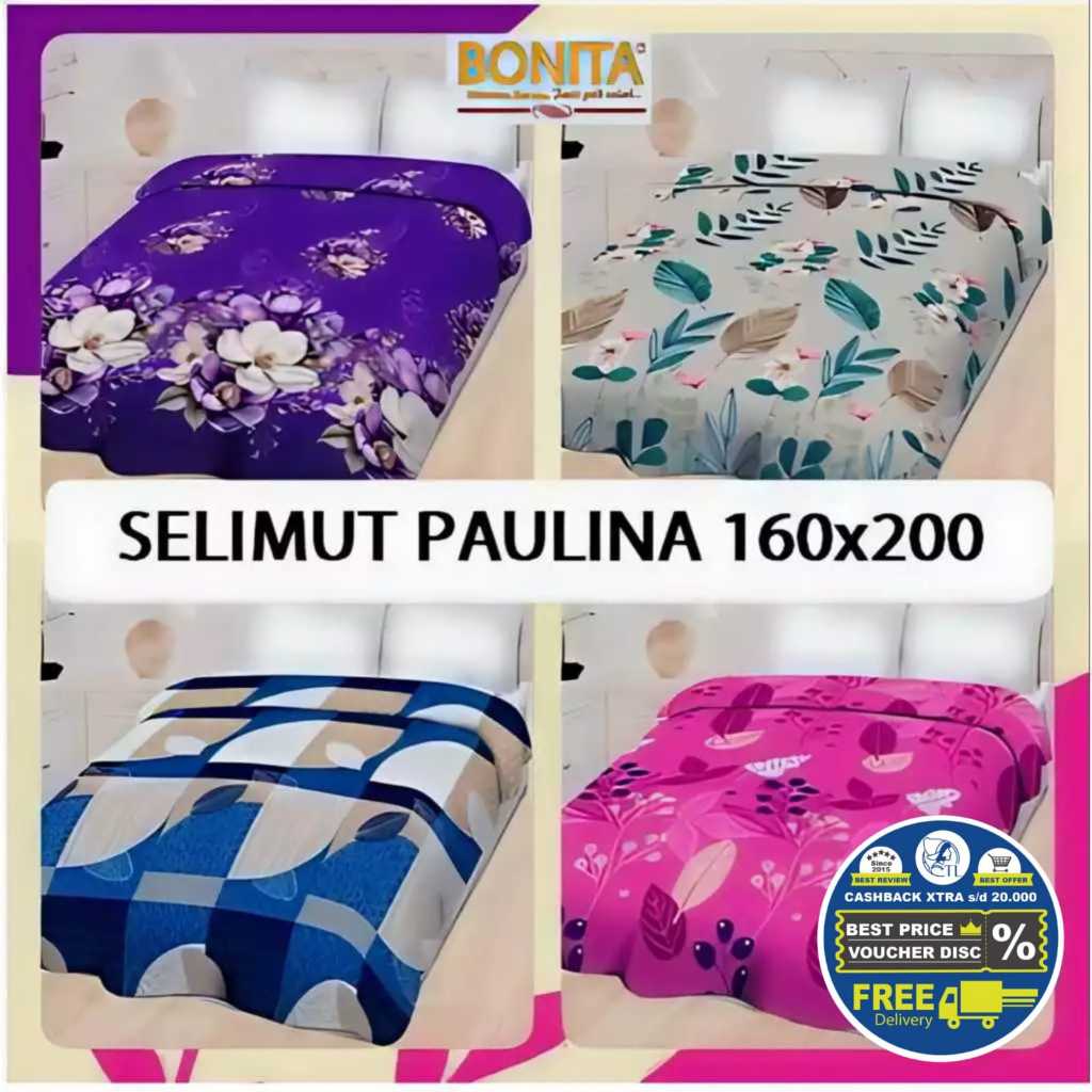 Jual [NEW] Selimut Paulina By Bonita Bunga2 Motif Dewasa Abstrak ...