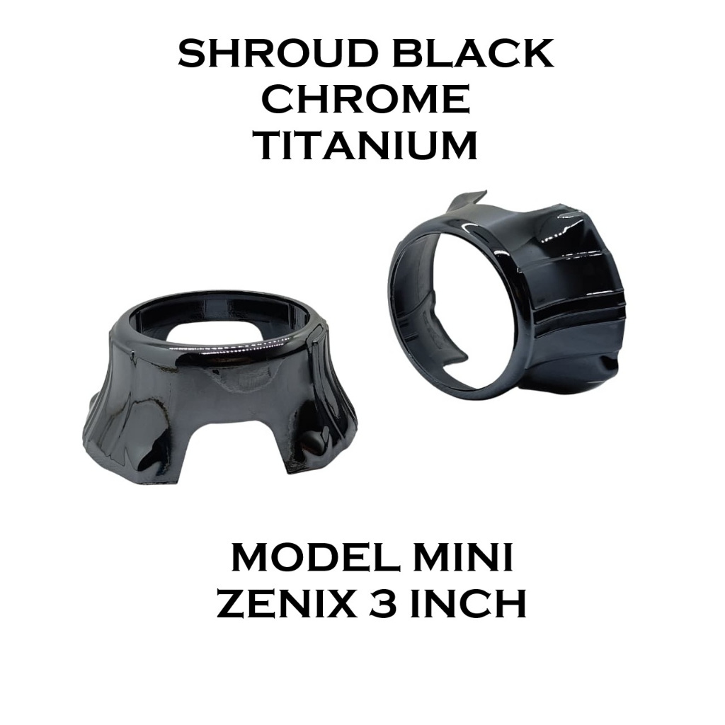 Jual Shroud Biled Model mini zenix warna black chrome titanium hitam ...