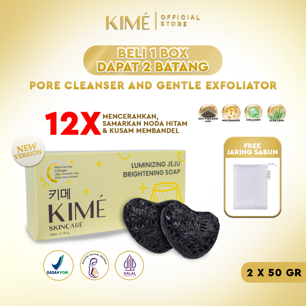 Jual KIME LUMINIZING JEJU BRIGHTENING SOAP – Sabun Batang Pemutih dan ...