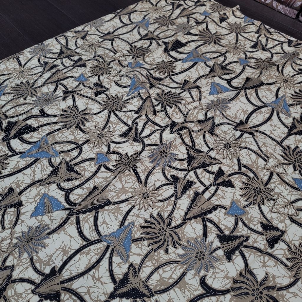 Jual KAIN BATIK ALUSAN PRINTING MOTIF GODONG ACAK BIRON INDIGO | Shopee ...