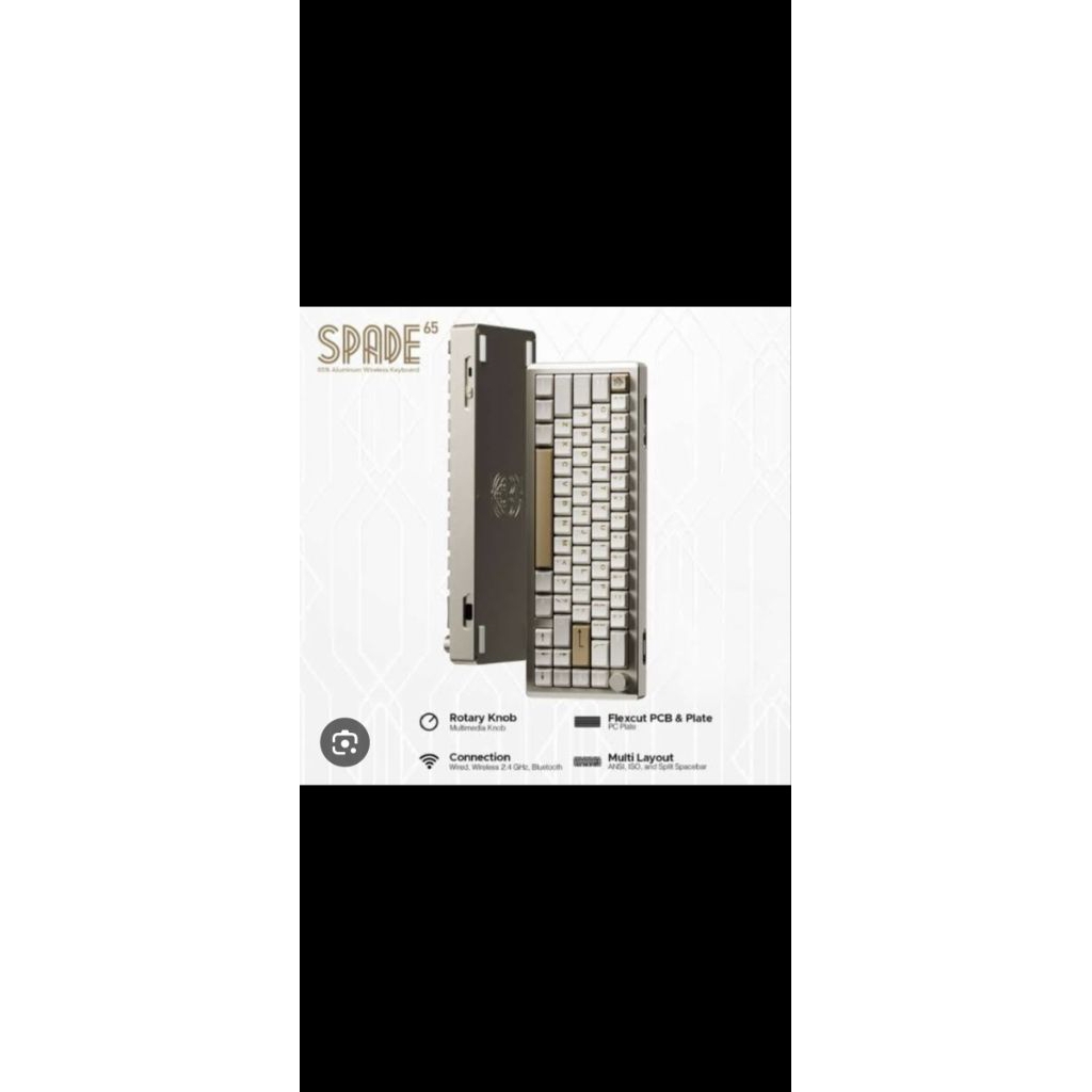 Jual Barebone Only Noir Spade 65 Via/Qmk | Shopee Indonesia