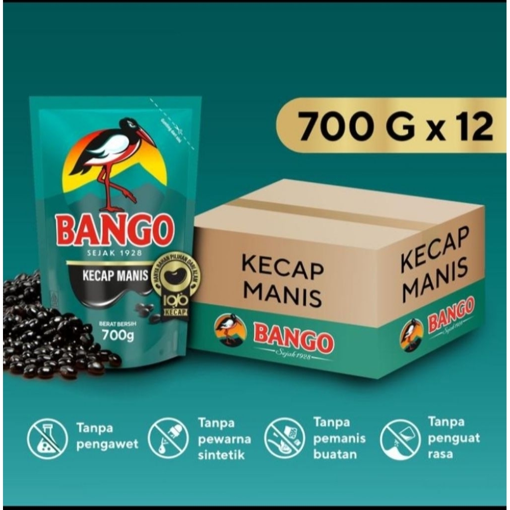 Jual Bango Kecap Manis Kemasan Pouch Refill 700g isi 12 ( 1 Karton ...