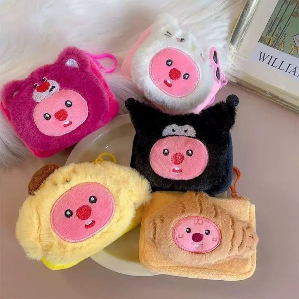 Jual (PK001) Loopy coin wallet key chain | Dompet koin karakter lucu ...