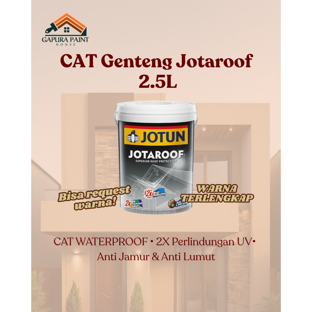 Jual CAT GENTENG JOTUN JOTAROOF 2,5 LITER / CAT GENTENG ANTI BOCOR ...