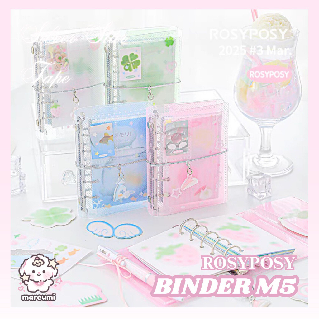 Jual [MAREUMI] RosyPosy M5 Binder Mini Notebook Buku Loose Leaf ...
