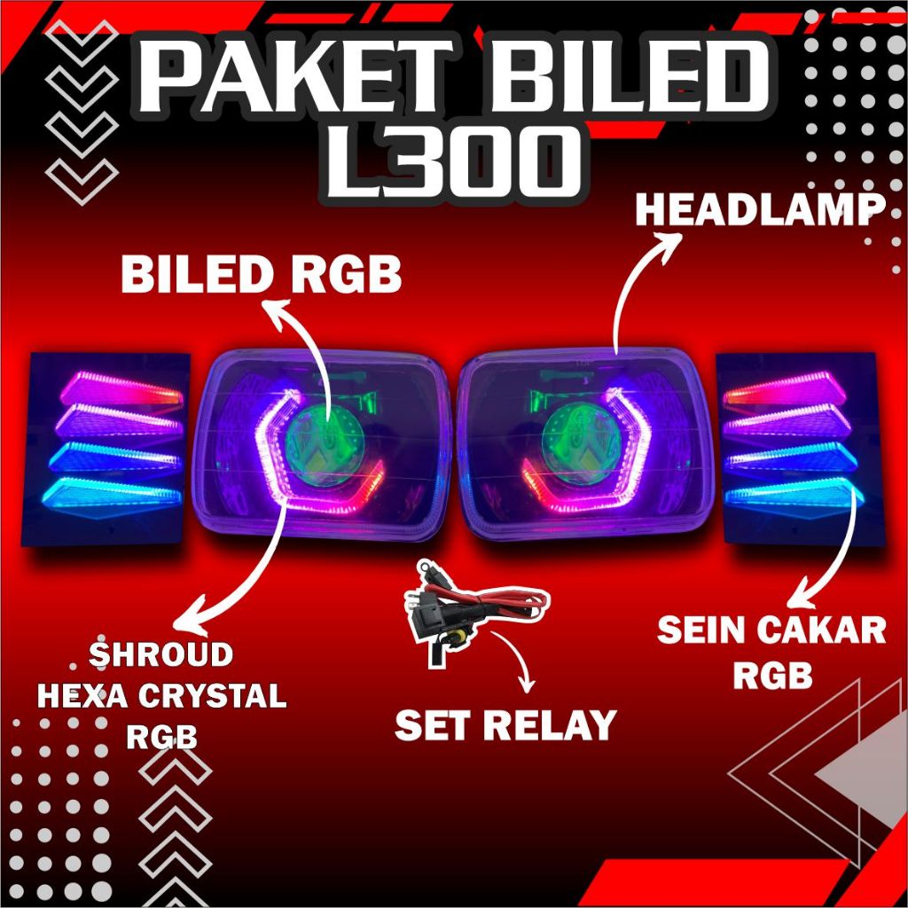 Jual Paket Full SET BILED + CAKAR SLIM FRAME L300 LAMPU DEPAN L300 Full ...
