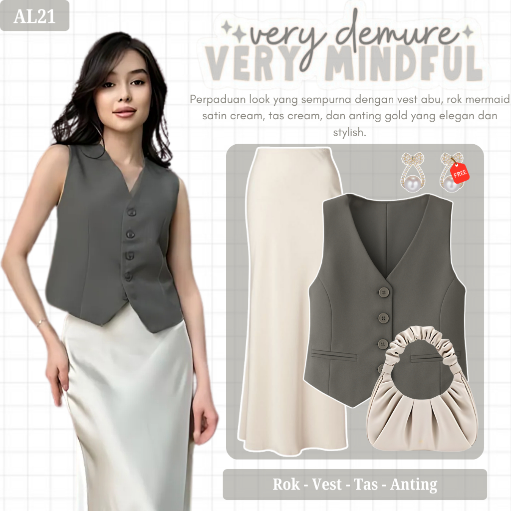 Jual Baju Setelan Wanita Kekinian | Vest Wanita Rompi Formal Twill ...