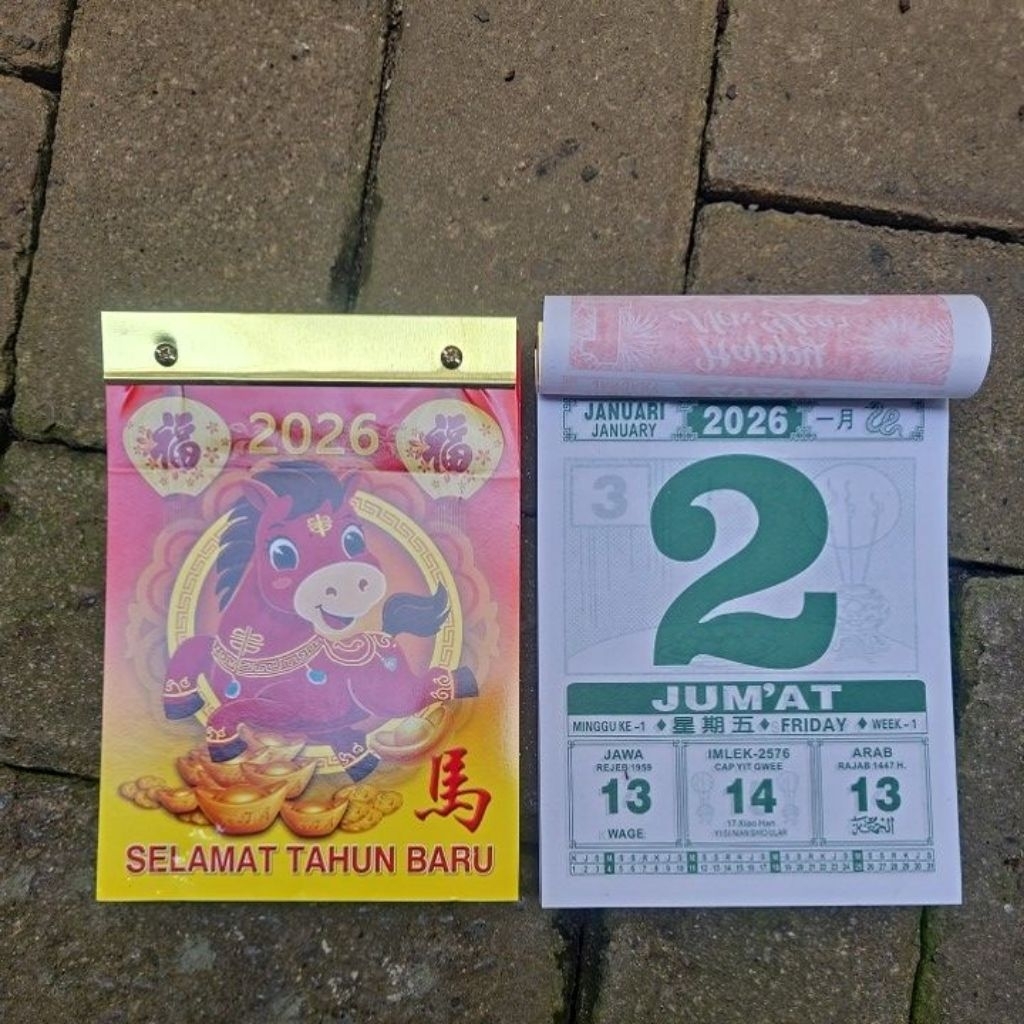 Jual kalender harian 2026 sobek sedang 12,5 x 17,5cm | Shopee Indonesia