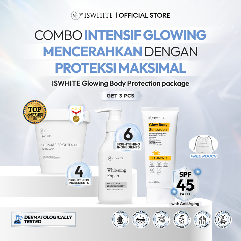 Jual ISWHITE Glowing Body Protection Package | Paket Pencerah ...
