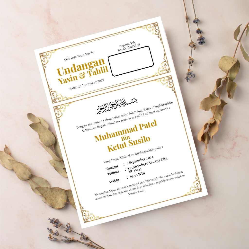 Jual UNDANGAN WALIMATUL URSY - UNDANGAN TAHLIL - UNDANGAN KHITANAN ...