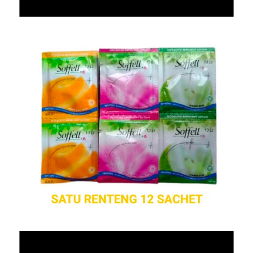 Jual Soffel lotion anti nyamuk - Renceng isi 12sachet (6gr) | Shopee ...