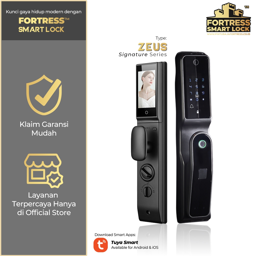 Jual FORTRESS SMARTLOCK TYPE ZEUS SMART DOOR LOCK | Shopee Indonesia