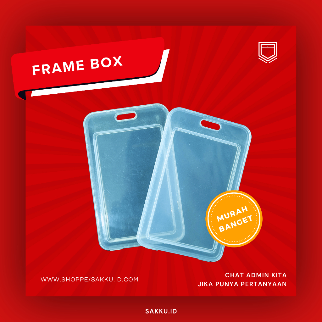 Jual frame casing BOX tempat ID card flashdisk holder BENING TUTUP ...