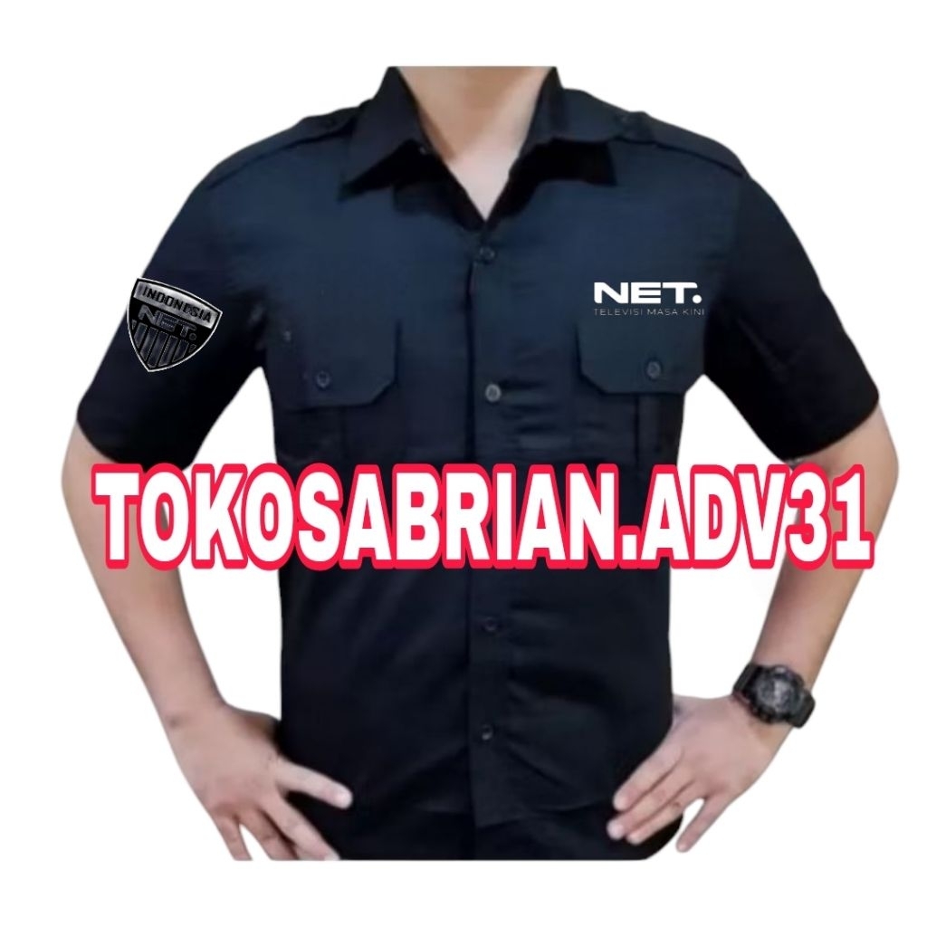 Jual kemeja Net Tv Seragam Net tv Baju Net tv | Shopee Indonesia