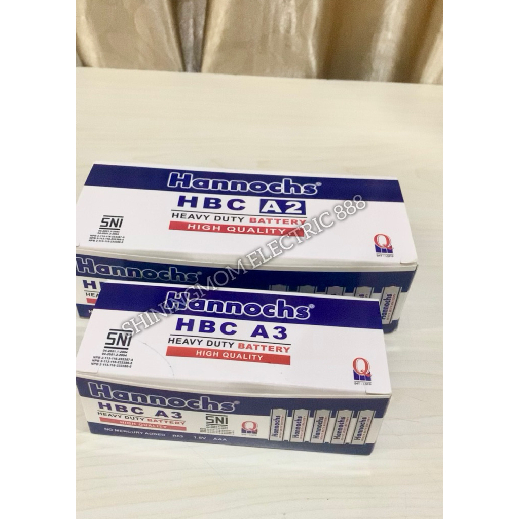 Jual 1KOTAK Baterai Hannochs AA Battery Hannochs 2A A2 / Hannochs ...