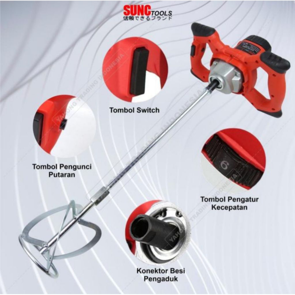 Jual Mesin Hand Mixer SUNC JLD TOOLS Pengaduk Cat Adonan Semen Mortar ...